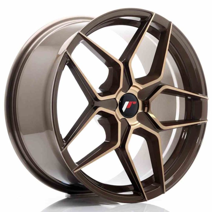 Japan Racing JR34 19X8.5 ET20-40 5HBLANK PLATINUM BRONZE - Blue Design ...